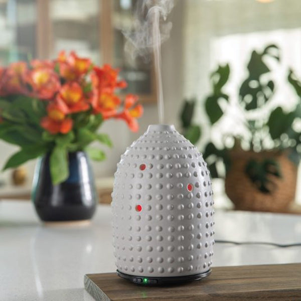 Airome Gray Hobnail Essential Oil Diffuser Fragrance Oils Direct